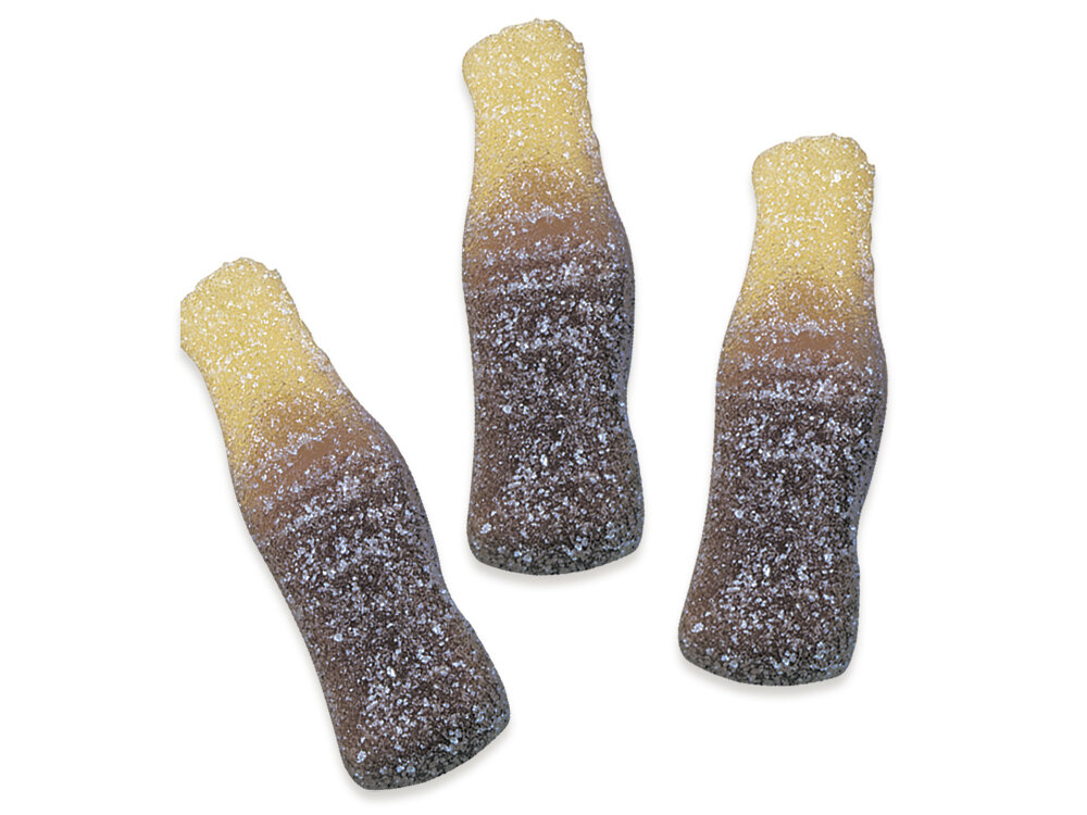 Мармелад жевательный "Кола бутылочка в сахаре" кислая 1кг FINI/Испания