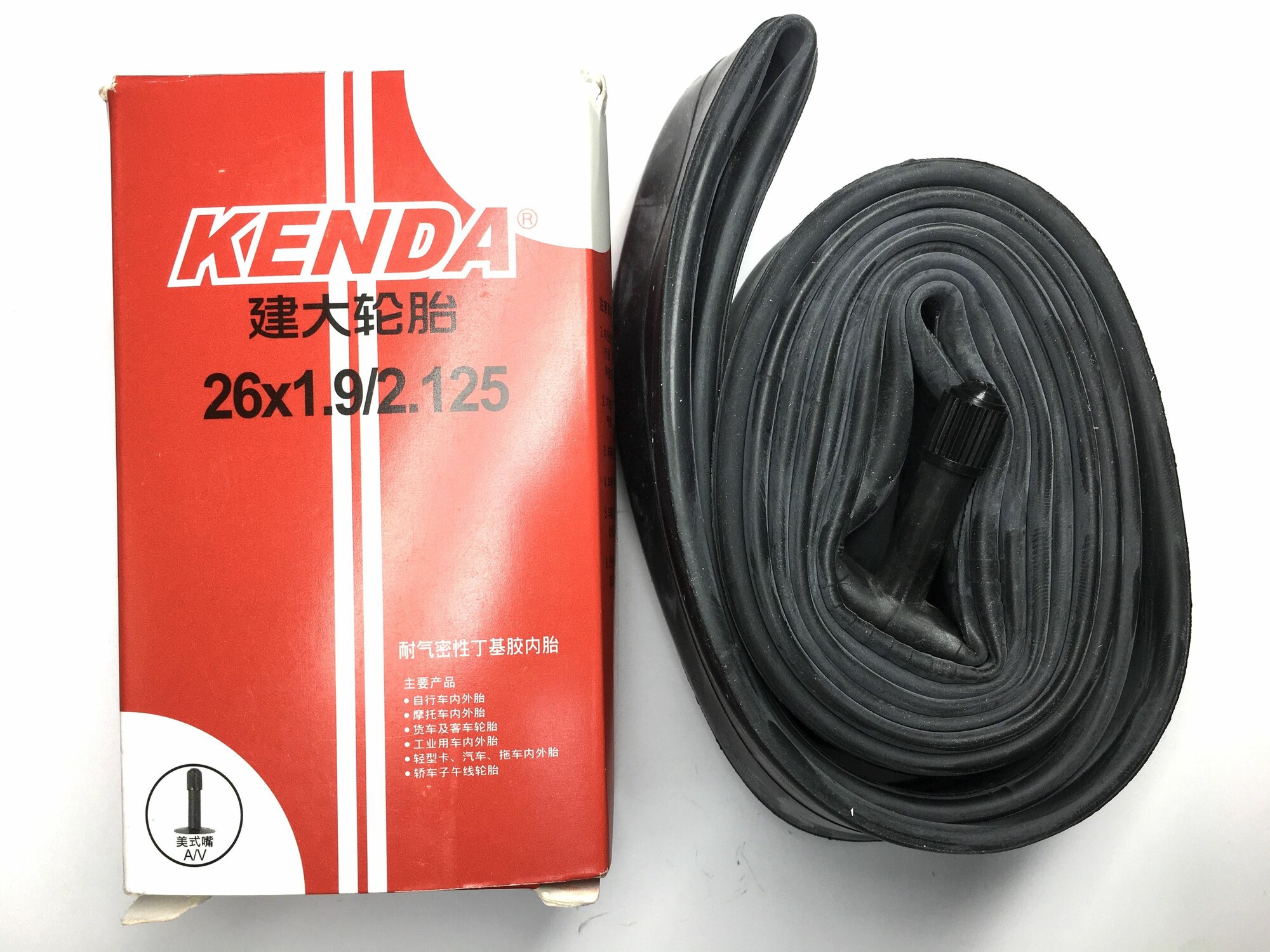 Велосипедная камера 26" KENDA 26x1.9/2.125 автониппель (33 мм)