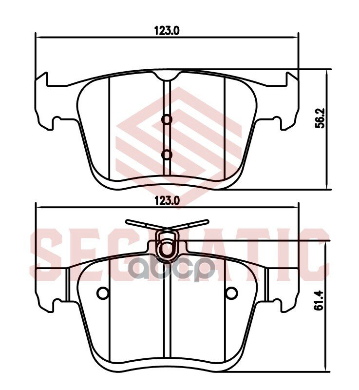 Колодка торм диск зад AUDI A3, Q2, TT, SEAT Ateca, VW Golf-VII, Passat, T-Roc, Touran 12, /KODIAQ 17- SEGMATIC арт. SGBP2761