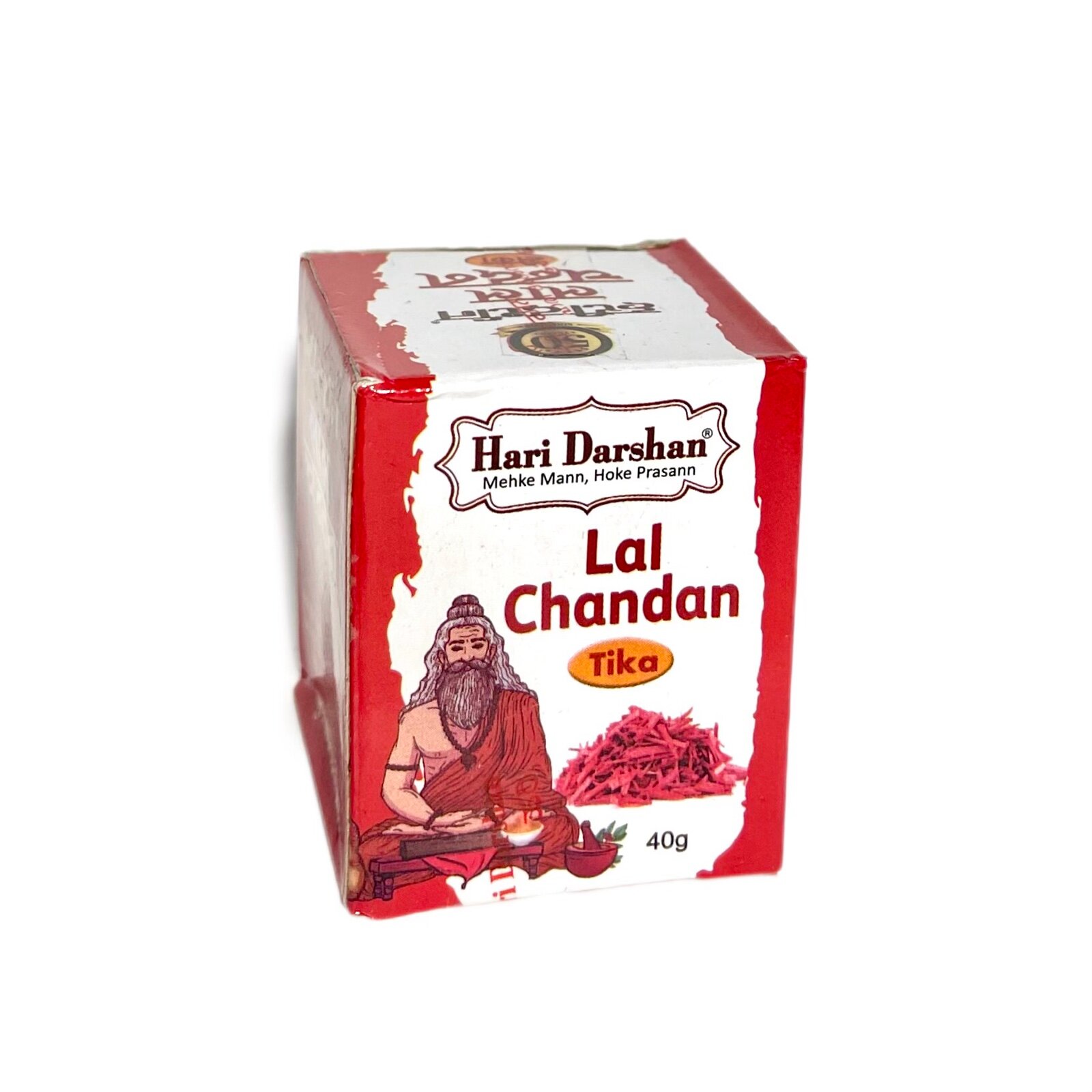 LAL CHANDAN TIKA, Hari Darshan (тика из красного сандала в жидком виде), 40 г.