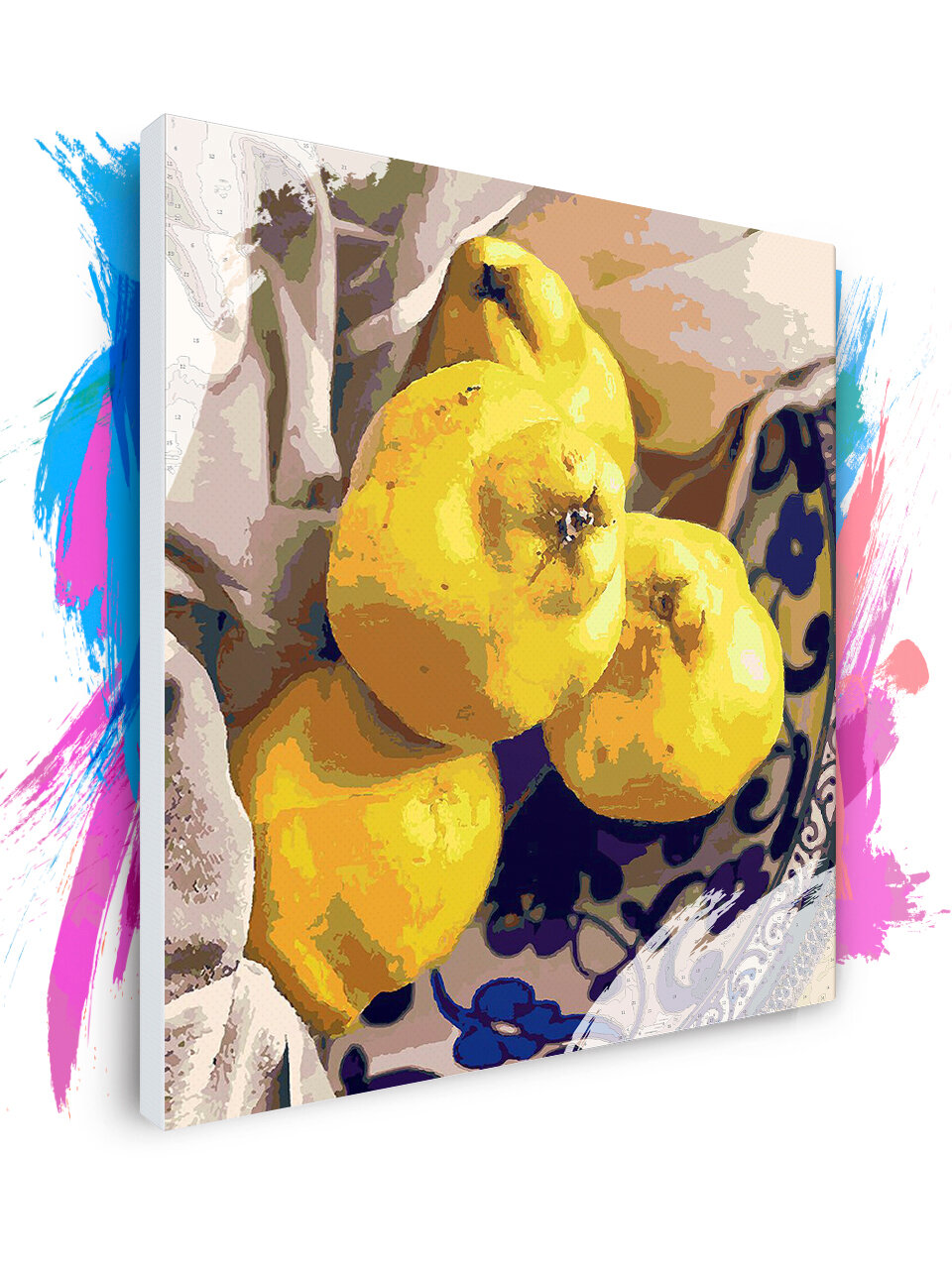 Картина по номерам на холсте Груши Натюрморт, 120 х 120 см