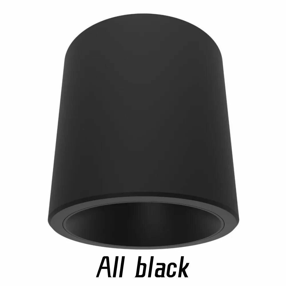 Потолочный светильник PDQ COB 24 Вт антибликовый IP65 Neutral light 4000K, Черный, All black, 15W