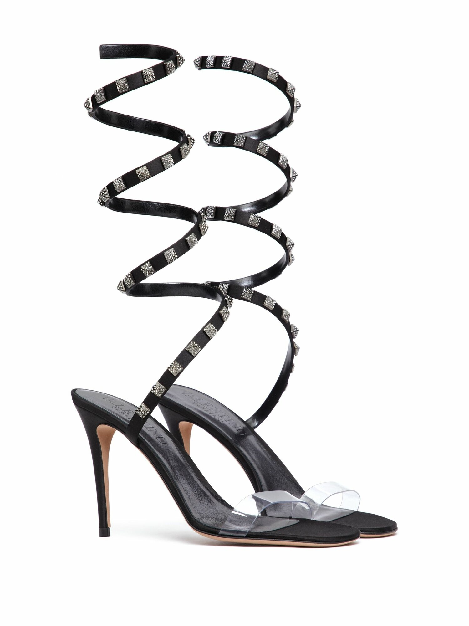 Босоножки Valentino Rockstud 100, размер 36, black/black — фото 1