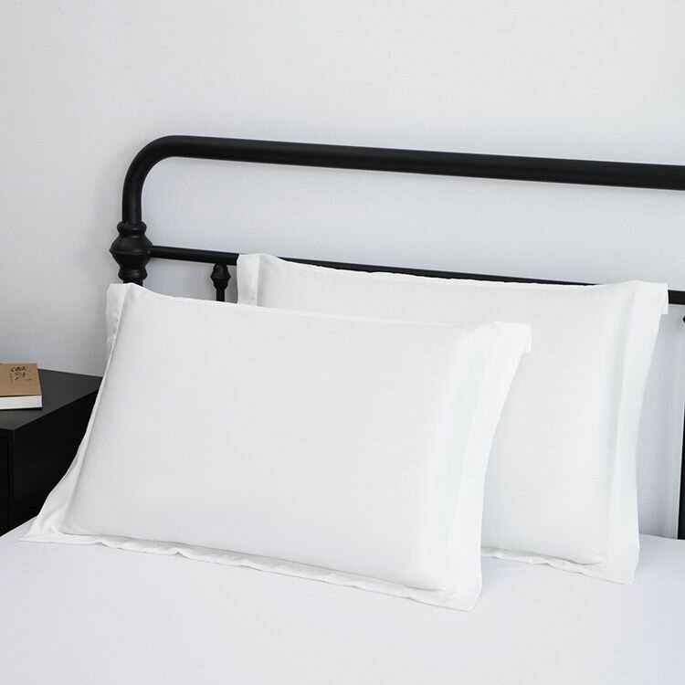 Наволочки, Белые, Египетский хлопок, с клапаном, 50x70 см, с ушками, 2шт