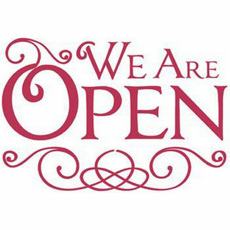 Stamperia KSD254 Трафарет We Are Open, 15 x 20 см