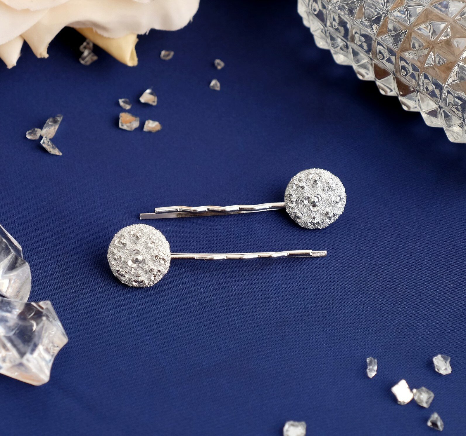 Невидимка для волос набор 10 шт "Ледяная сказка" 4,5 см