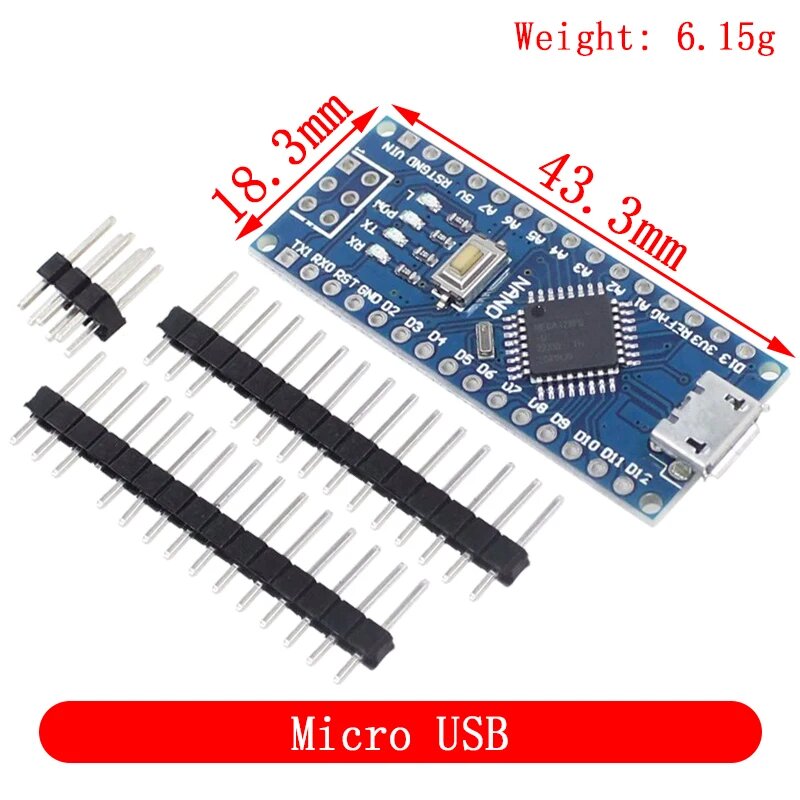 Мини/Type-C/Micro USB Nano 3,0 с Загрузчиком совместимый контроллер Nano для arduino CH340 USB драйвер 16 МГц ATMEGA328P