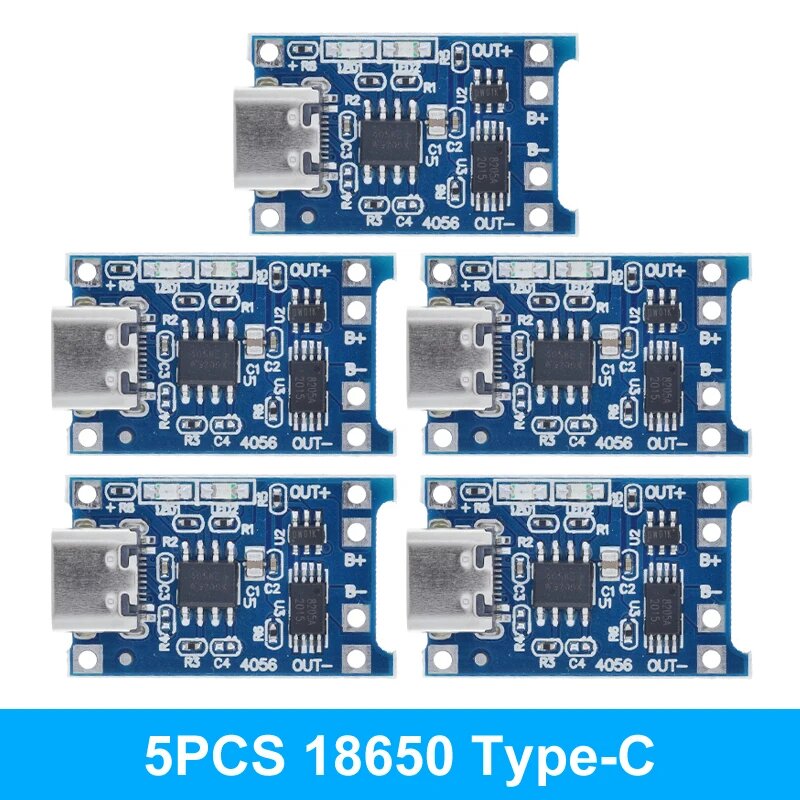 TZT модуль зарядки аккумулятора 18650 Micro USB 5В 1A 18650 Type-C