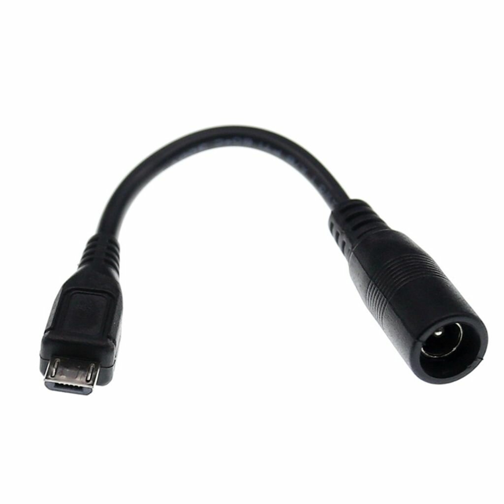 Кабель питания 20см DC5.5 x 2.1mm на Micro USB