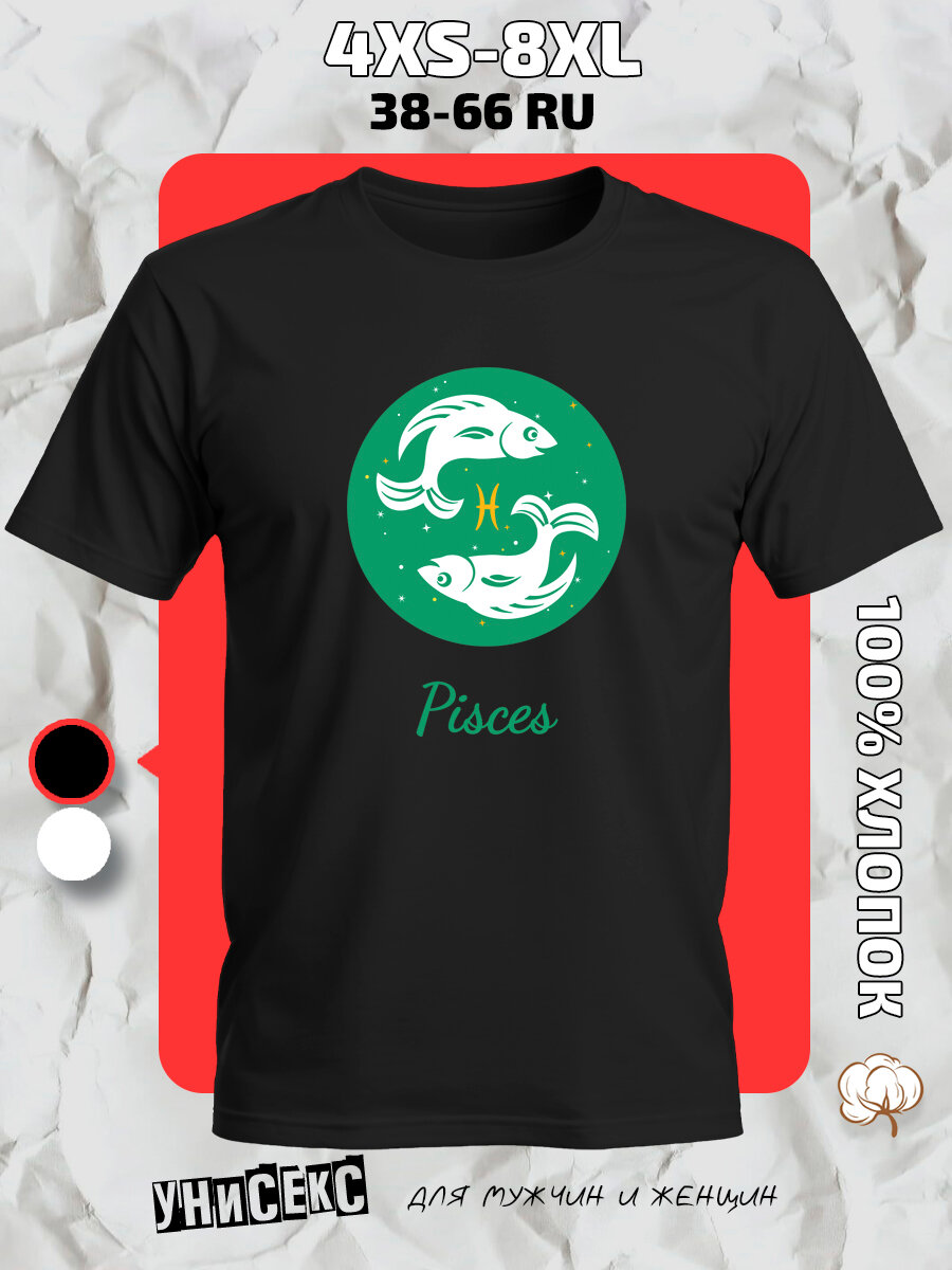 Футболка с принтом близнецы знак зодиака