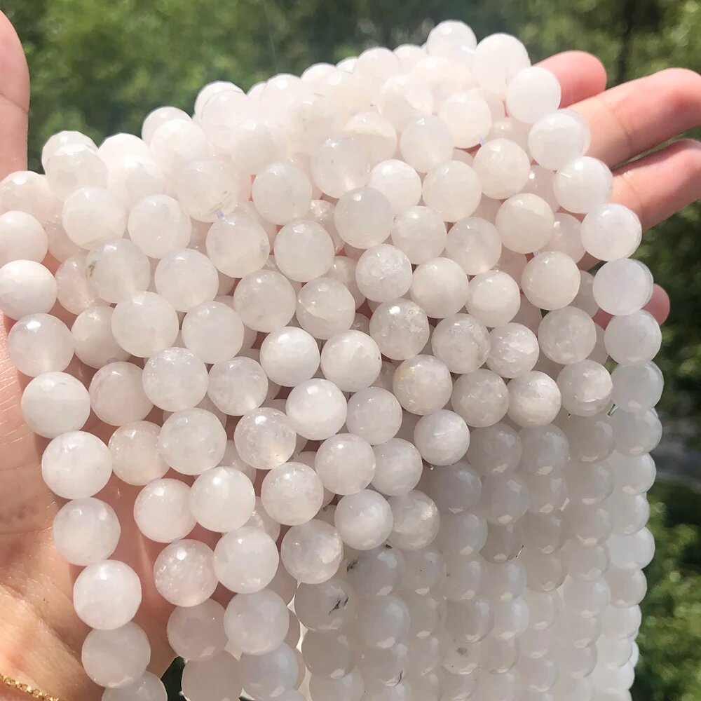 Бусины из молочно-белого нефрита Куoyu 4/6/8/10/12 мм 6mm 61pcs beads