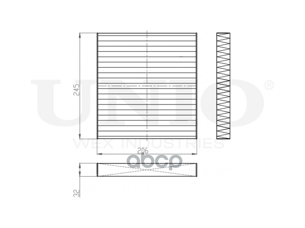 Фильтр Салона Bmw 5(F10)/7(F01) Угольный UNIO арт. FLT40077C