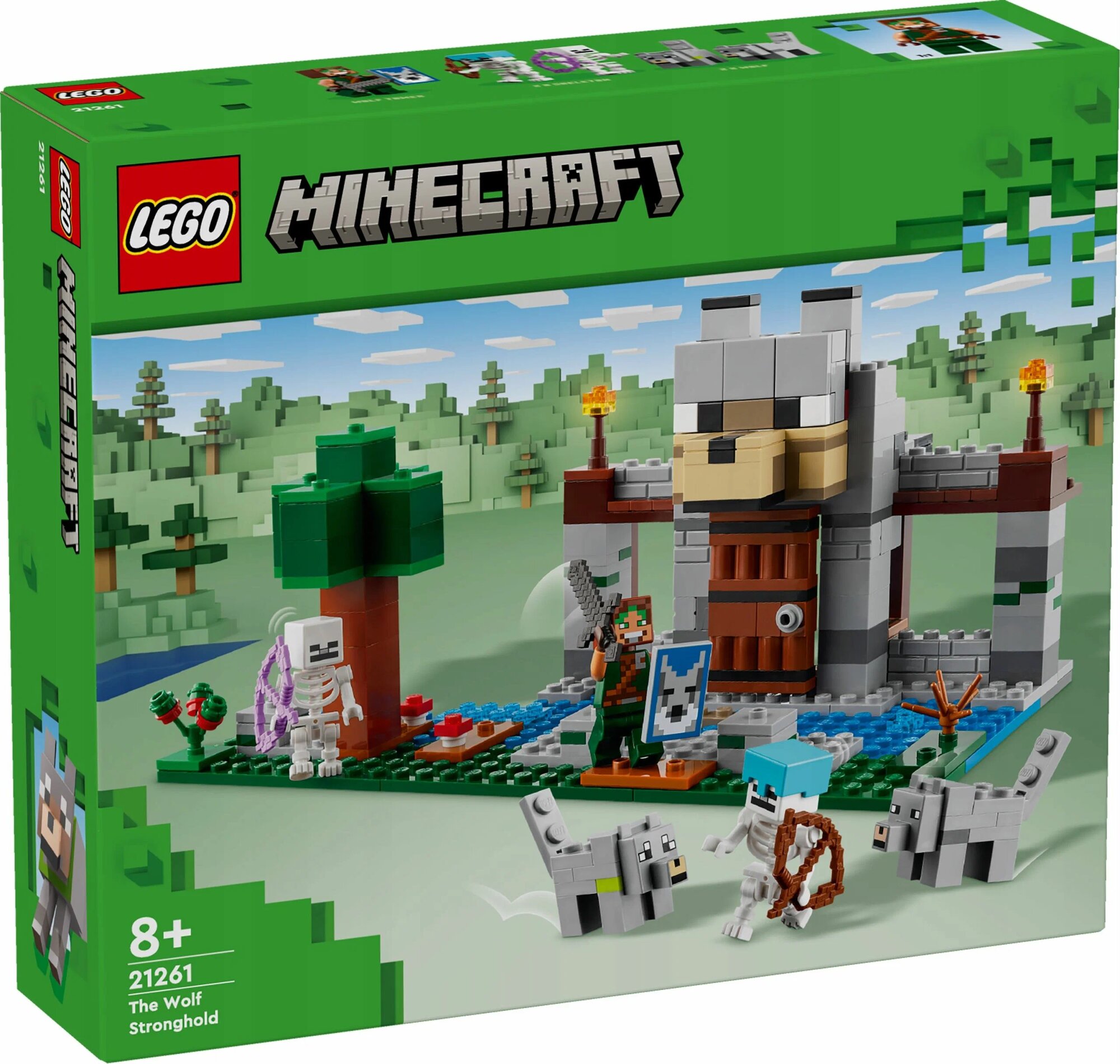 Конструктор LEGO Minecraft 21261 Волчья крепость, разноцветный, 312 дет.