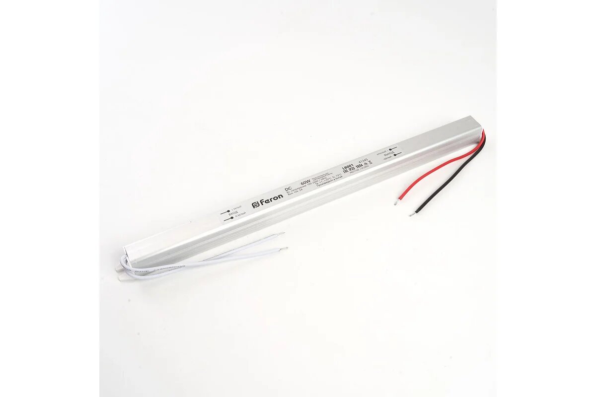 FERON Трансформатор электронный для светодиодной ленты 60W 24V (ультратонкий драйвер), LB001 48014