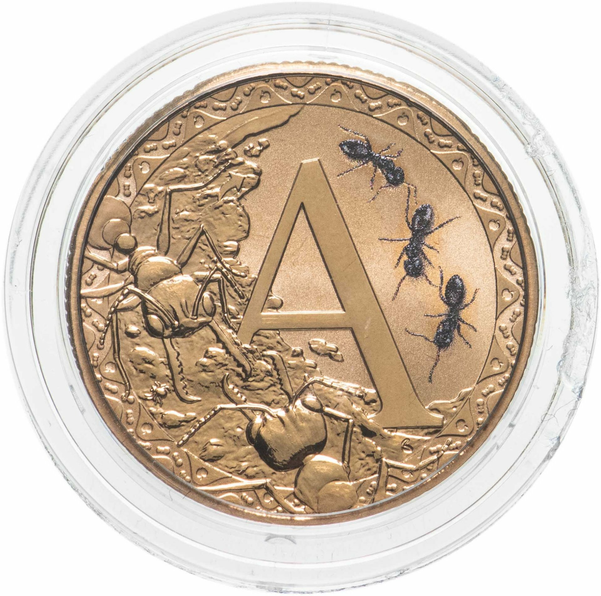 Австралия 1 доллар 2015 "Буква A", Алюминиевая бронза, в сохранности UNC