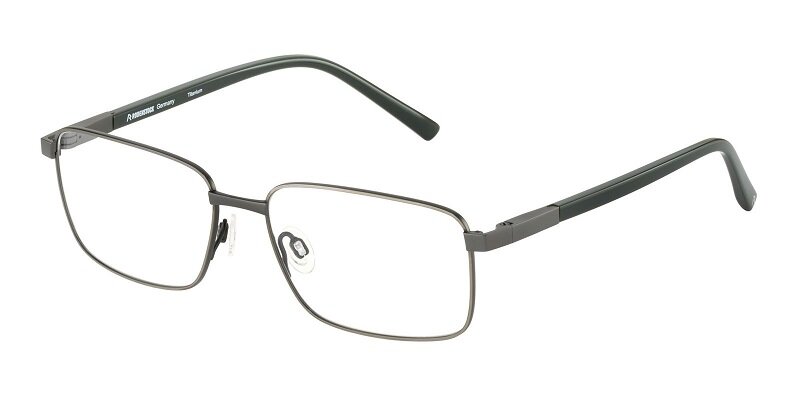 Оправа Rodenstock R7130 D, прямоугольная, металлическая, серая, с футляром и салфеткой