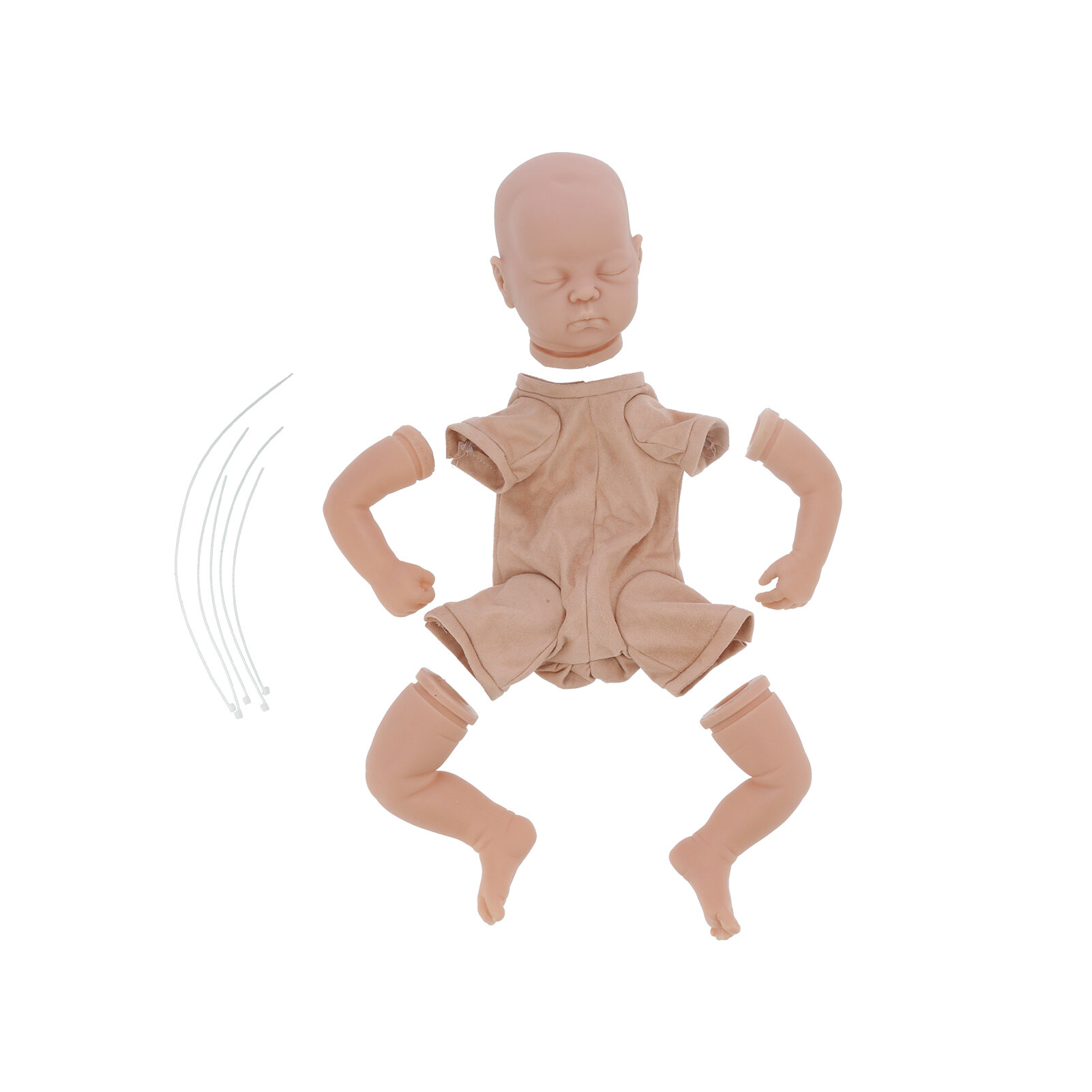 19 -дюймовое моделирование неокрашенное набор для рефарна -кукол Силикон незаконченный набор деталей плесени куклы