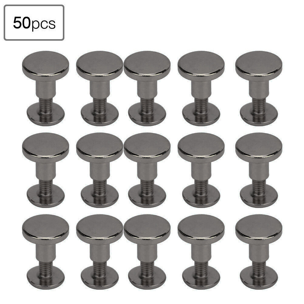 50 Set 8 мм чистого медного плоской головки заклепки кожа