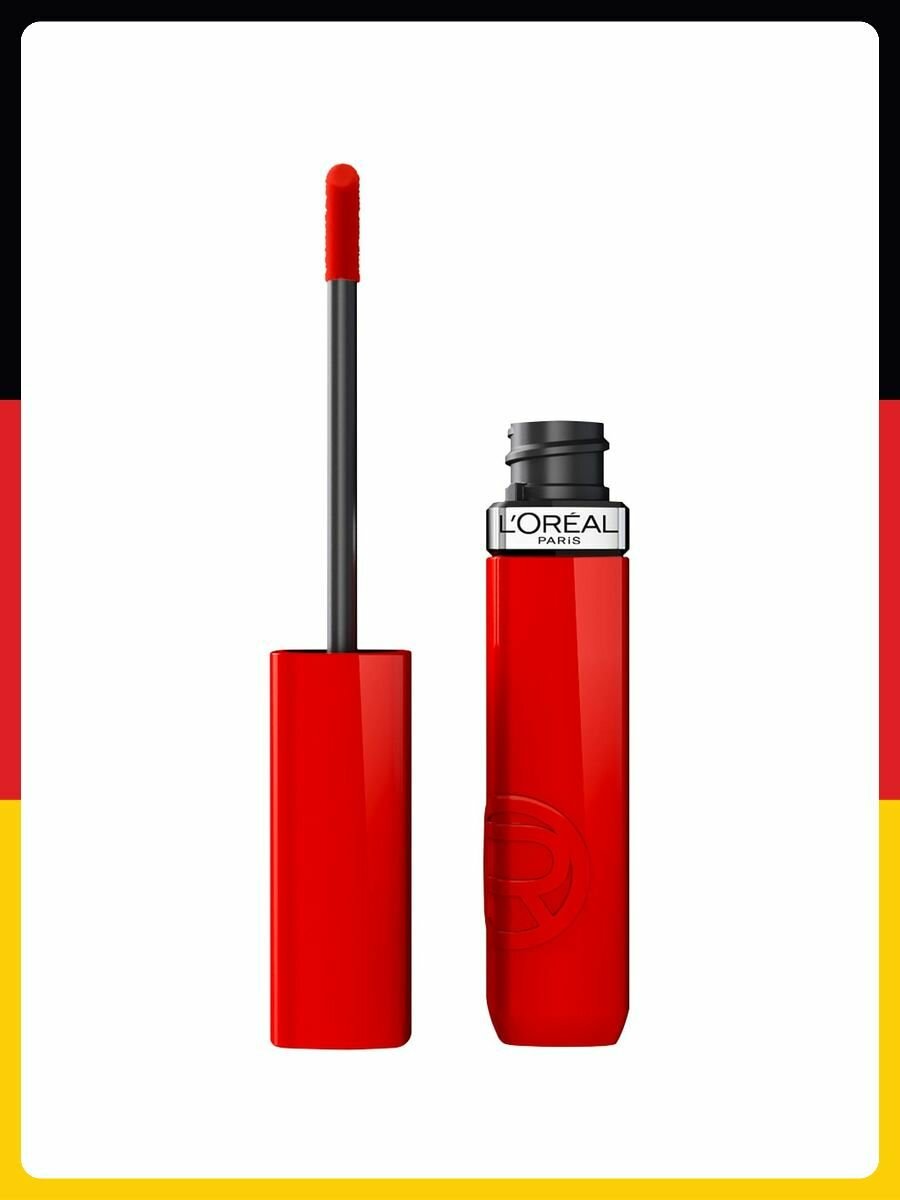 Губная помада L'Oreal Paris Infaillible Laque Resistance 16H, 4,3 мл №. 415 - Красный Бису