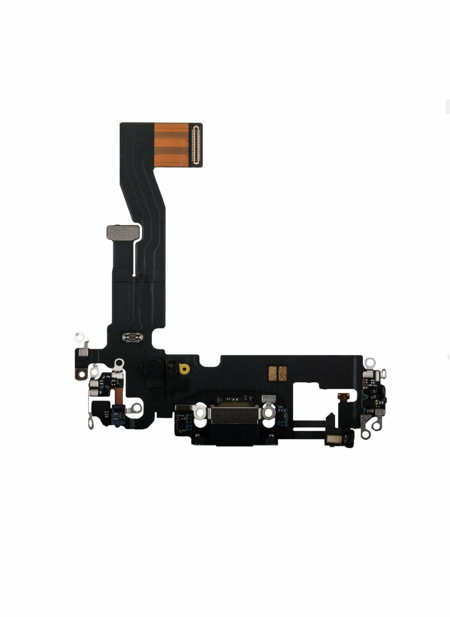 Шлейф зарядки для iPhone 12 / 12 Pro , Черный (Премиум)