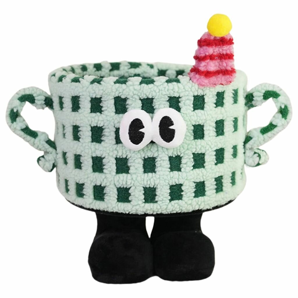 Корзина для хранения Big Feet Little Monster，Настольная корзина для игрушек и закусок для детей, зелёная
