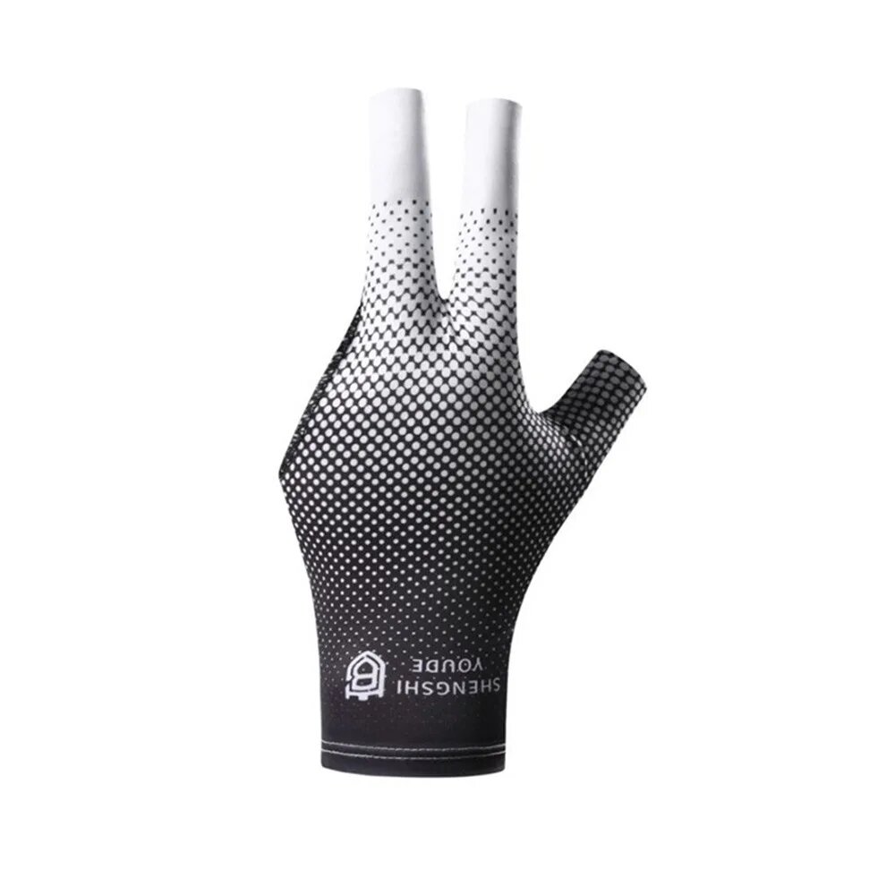 Нескользящие бильярдные перчатки из ледяного шелка Черный, White