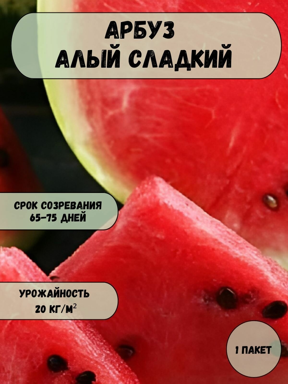 Арбуз Алый Сладкий семена 10 шт