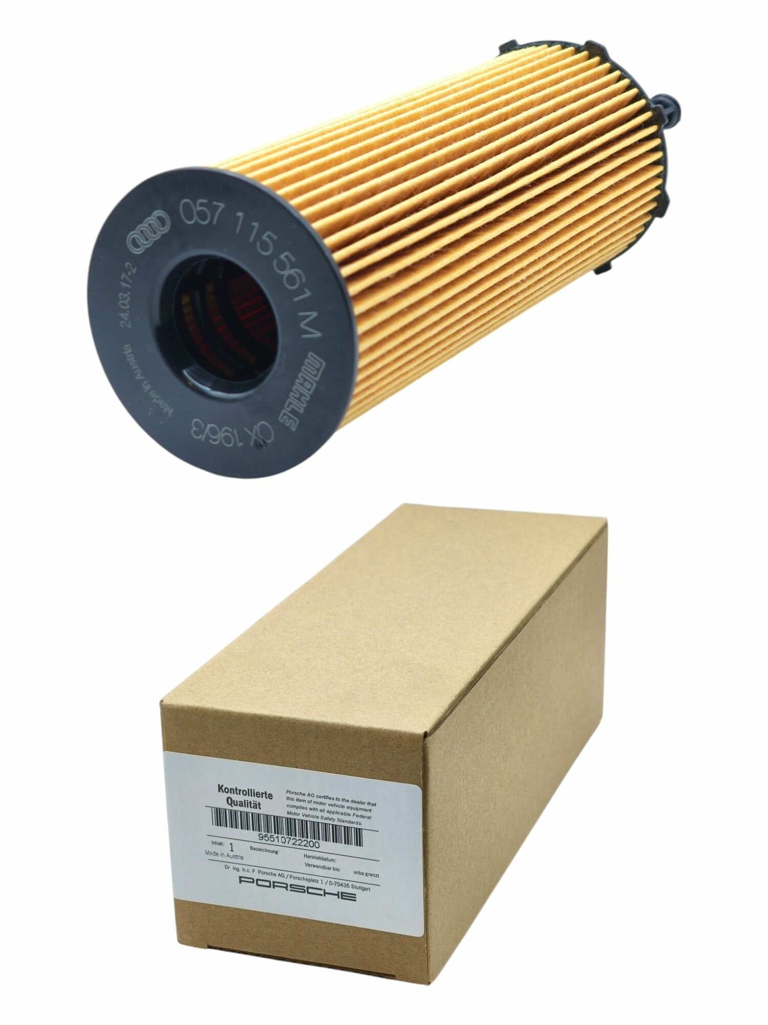 Фильтр масляный 95510722200 Porsche Cayenne VW Touareg Audi Q7 Q5 A4 A5 A6 (VAG)