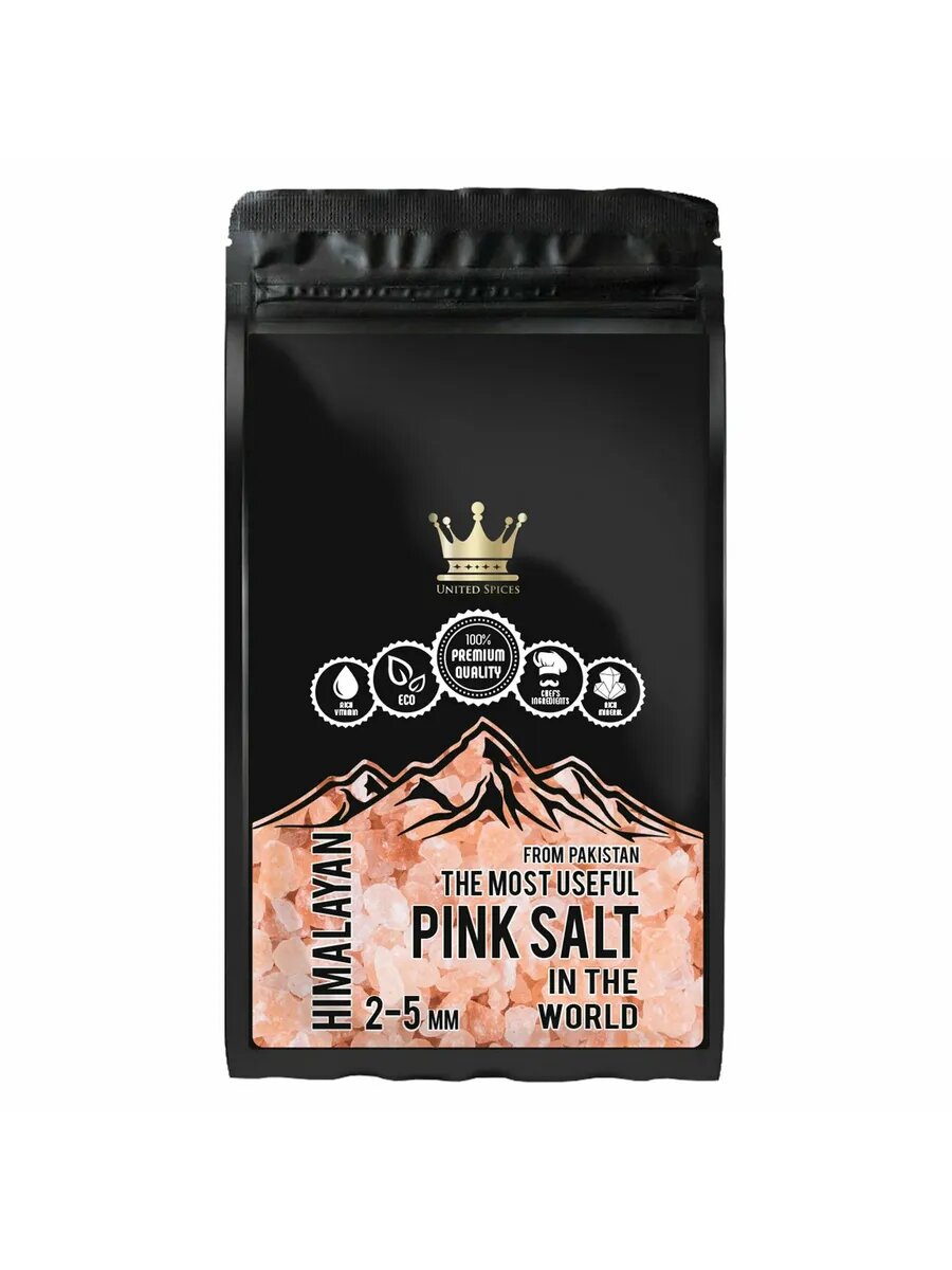 Розовая гималайская соль United Spices 1кг