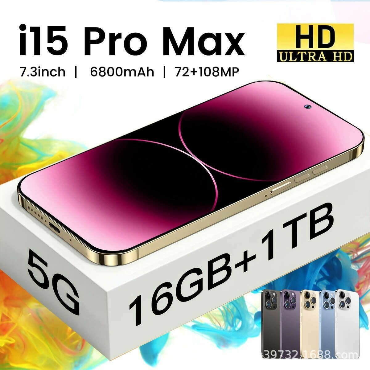 Мобильный телефон i15 ProMAX 16 + 1T