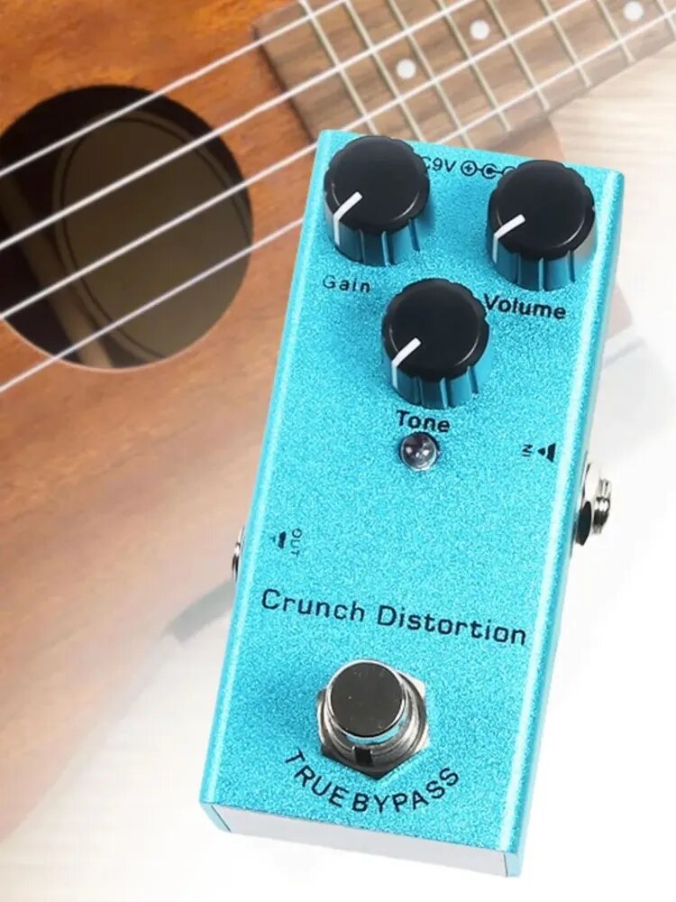 Процессор эффектов Crunch Distortion True Bypass гитарная педаль эффектов бирюзового цвета