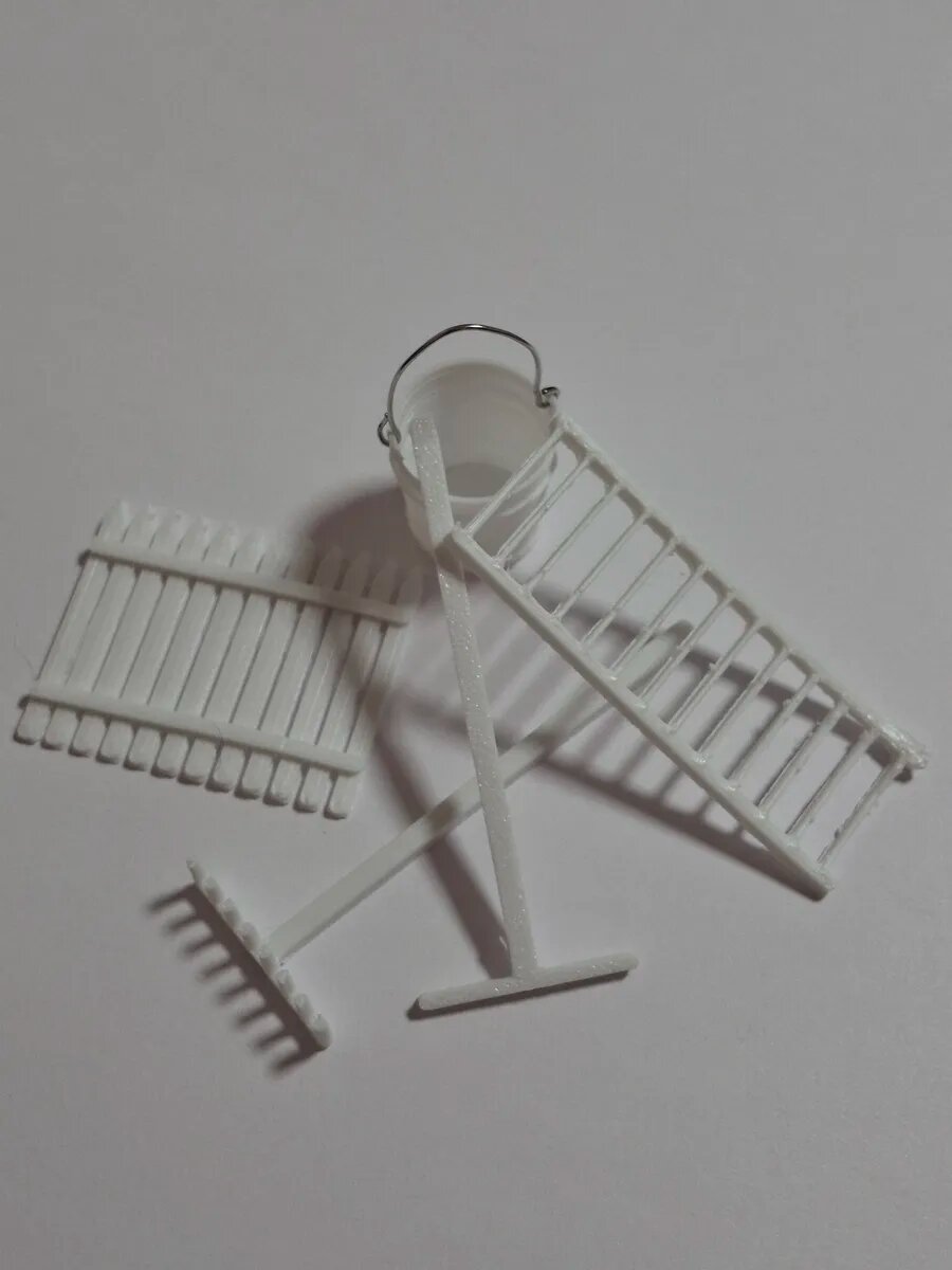 Набор миниатюр - 5 шт, для ватной игрушки, домика