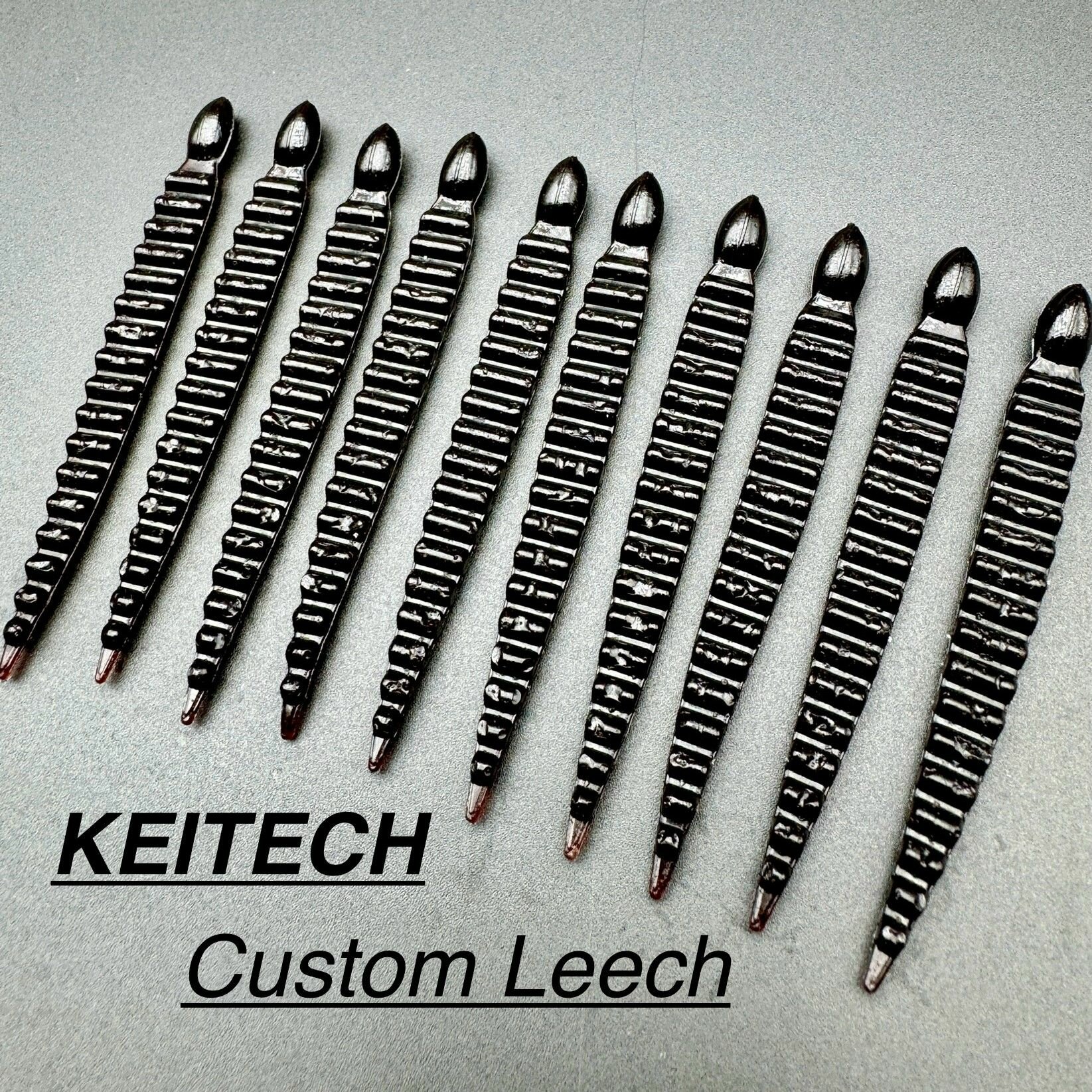 Силиконовая приманка KEITECH Custom Leech 8 см (упаковка - 10 шт) на окунь, щуку, судак