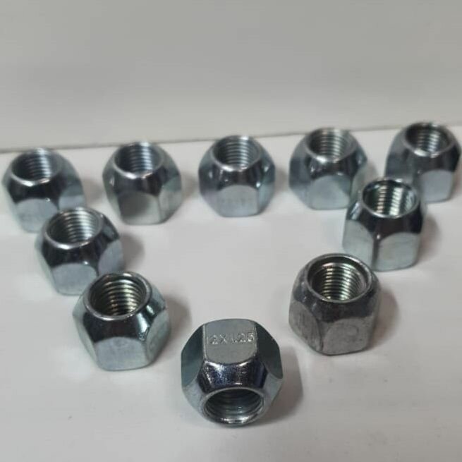 Гайка колёсная М12х1,25х17, конус без выступа, под 19 ключ, 10 штук