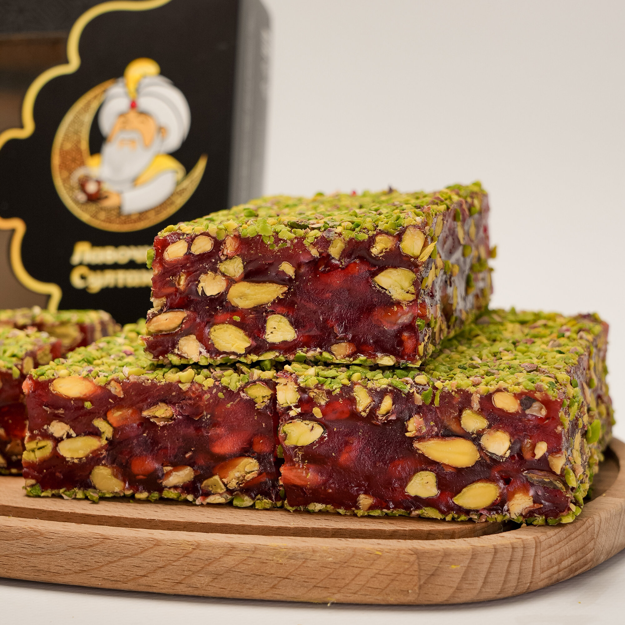 Лукум гранат с дроблеными фисташками 500 гр. Турция