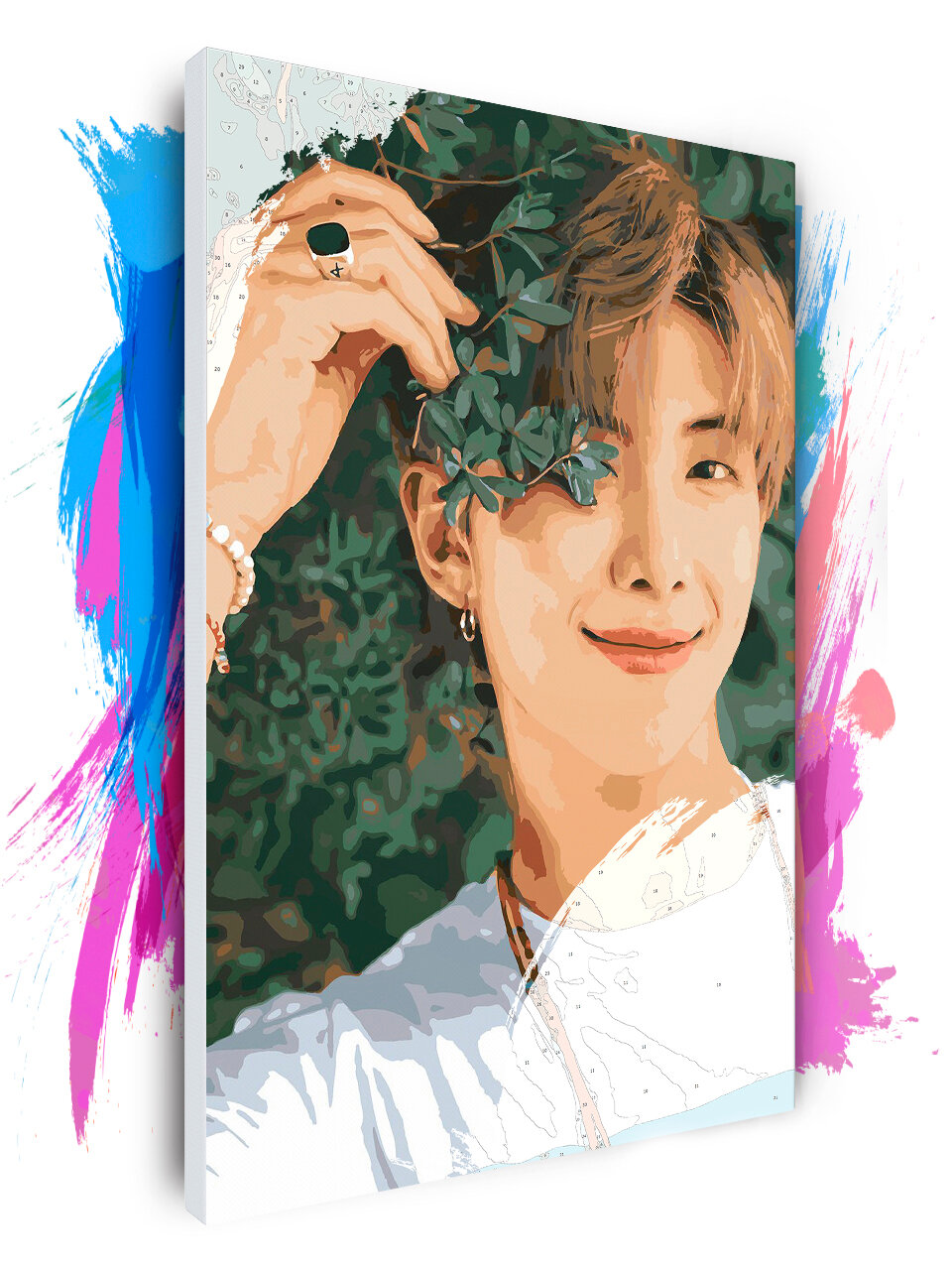 Картина по номерам на холсте BTS RM Namjoon Nature, 100 х 150 см
