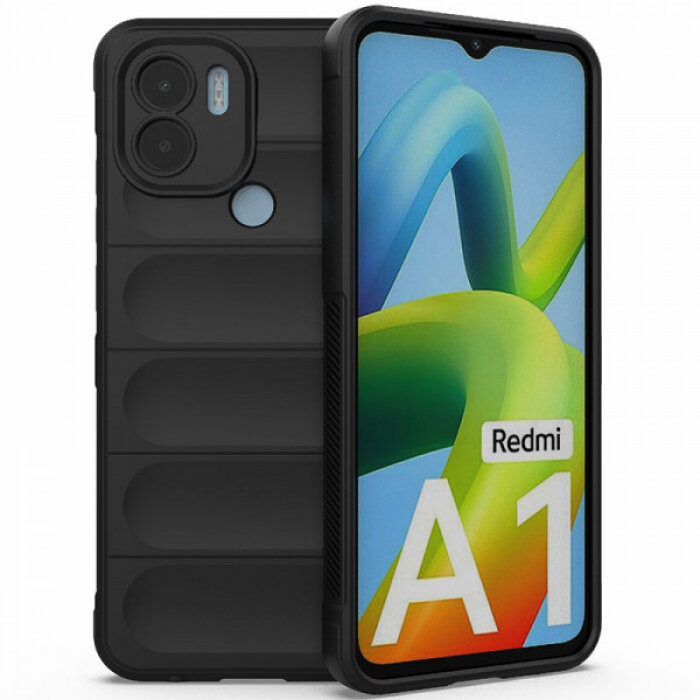 Flex Silicone Противоударный чехол для Xiaomi Redmi A1 Plus / A2 Plus / Poco C51 с защитой камеры и микрофиброй