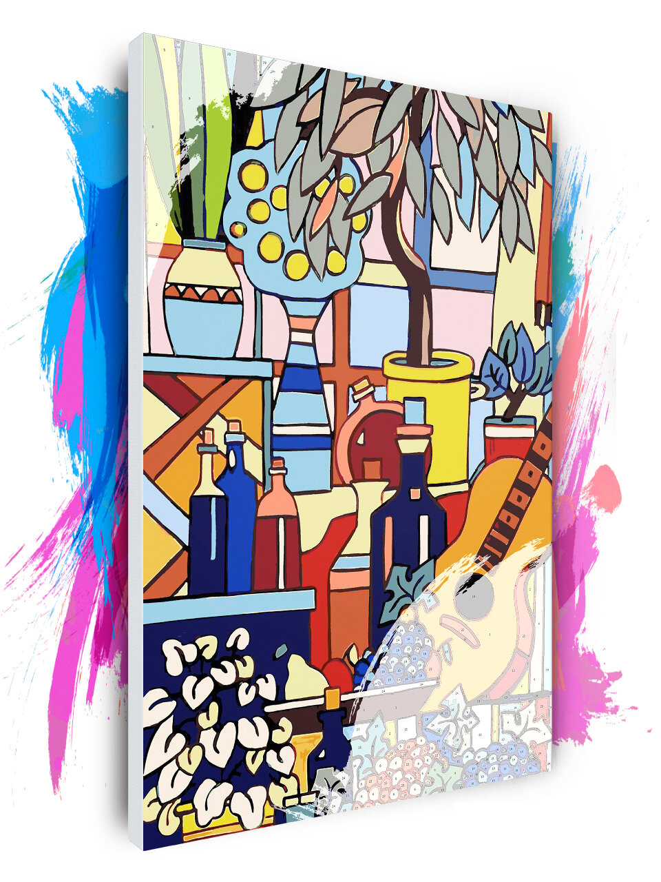 Картина по номерам на холсте Натюрморт с гитарой, 40 х 60 см