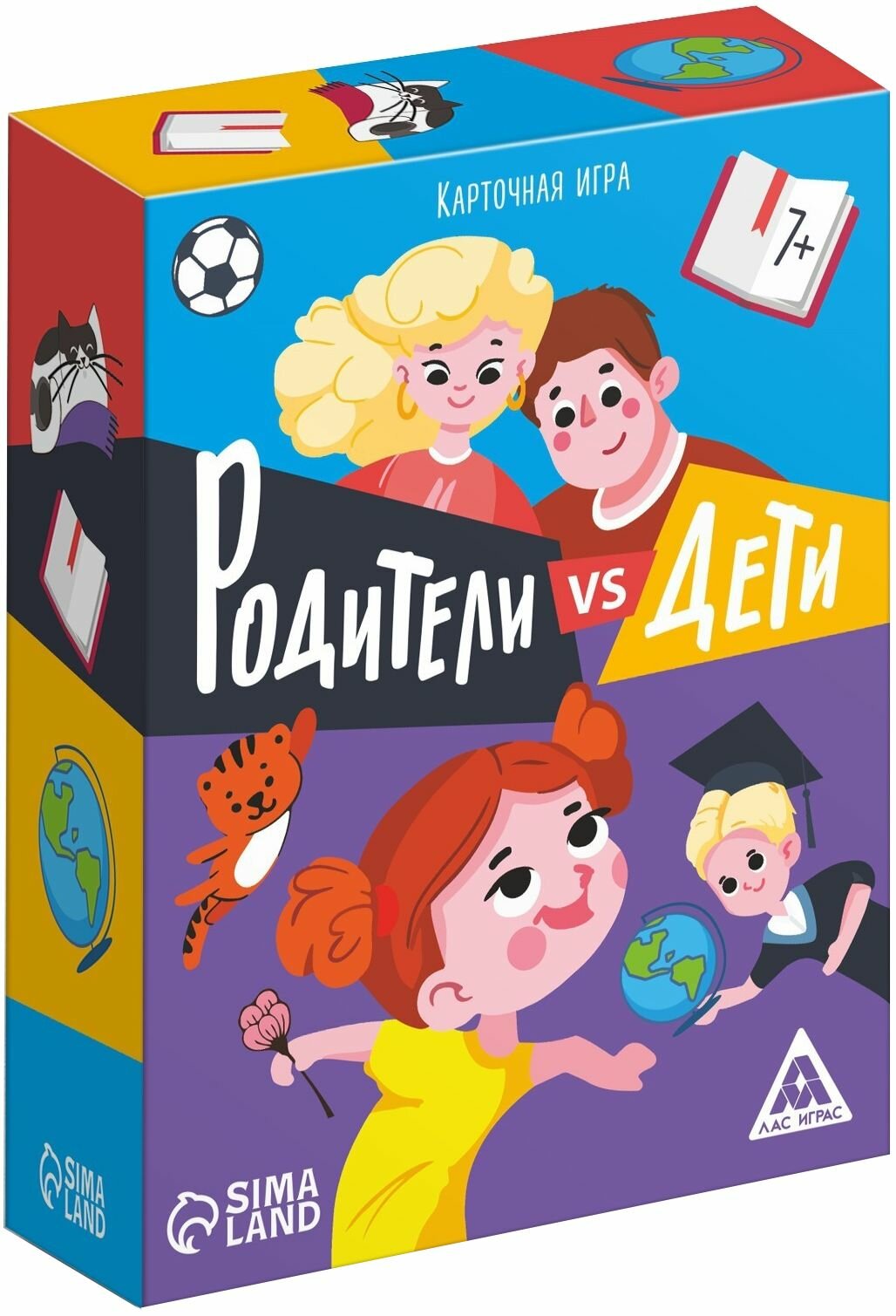 Развлекательная викторина "Дети VS родителей", настольная развивающая игра для детей, 100 карточек вопрос-ответ