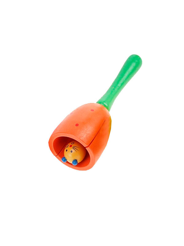 Игрушка музыкальная колотушка "Колокольчик" (Цв: Оранжевый )