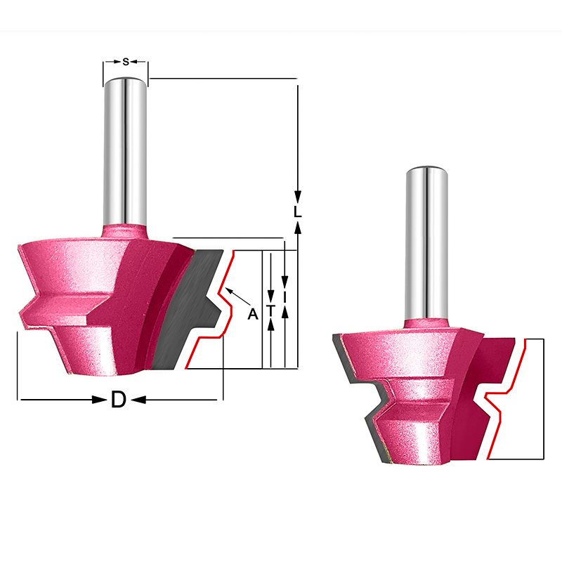 Фреза для углового сращивания "Бочка" 22.5° Z=2 D=37.3x22.2x55 S=8 PROCUT 604822P
