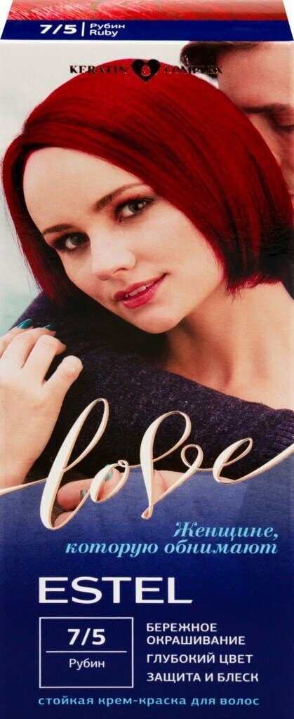 Крем-краска для волос ESTEL Love 7/5 Рубин, 115мл