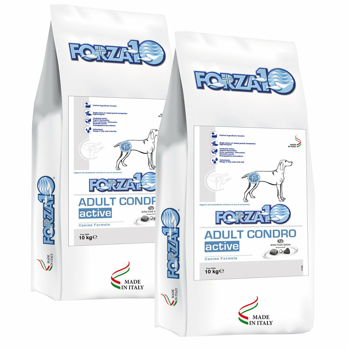 FORZA10 DOG CONDRO ACTIVE для взрослых собак всех пород при заболеваниях опорно-двигательного аппарата (10 + 10 кг)