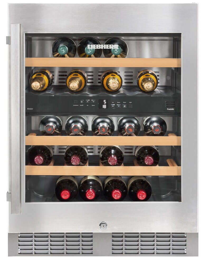 Встраиваемый винный шкаф Liebherr UWTes 1672-26 001 нерж. сталь