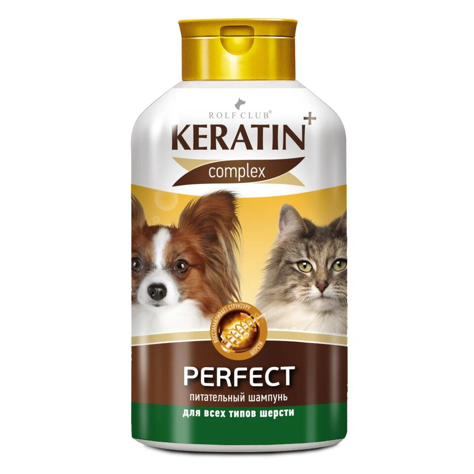 Шампунь ROLF CLUB Keratin+ Perfect для кошек и собак (400 мл)