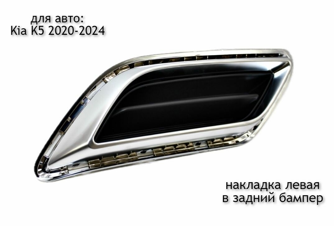 Молдинг в задний бампер левый для Kia K5 2020-2024