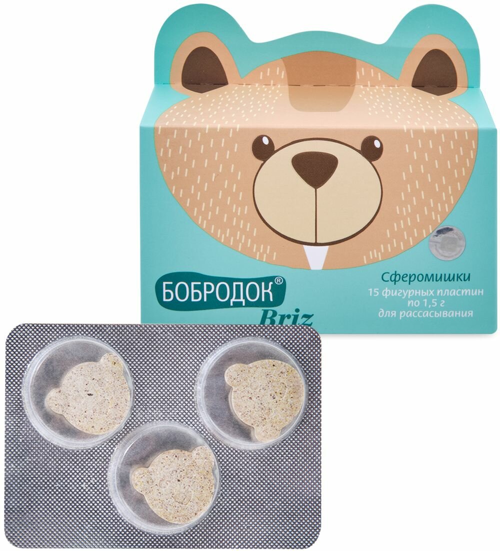 Бобродок Briz пластины для рассасывания 15*1,5 г A2184988