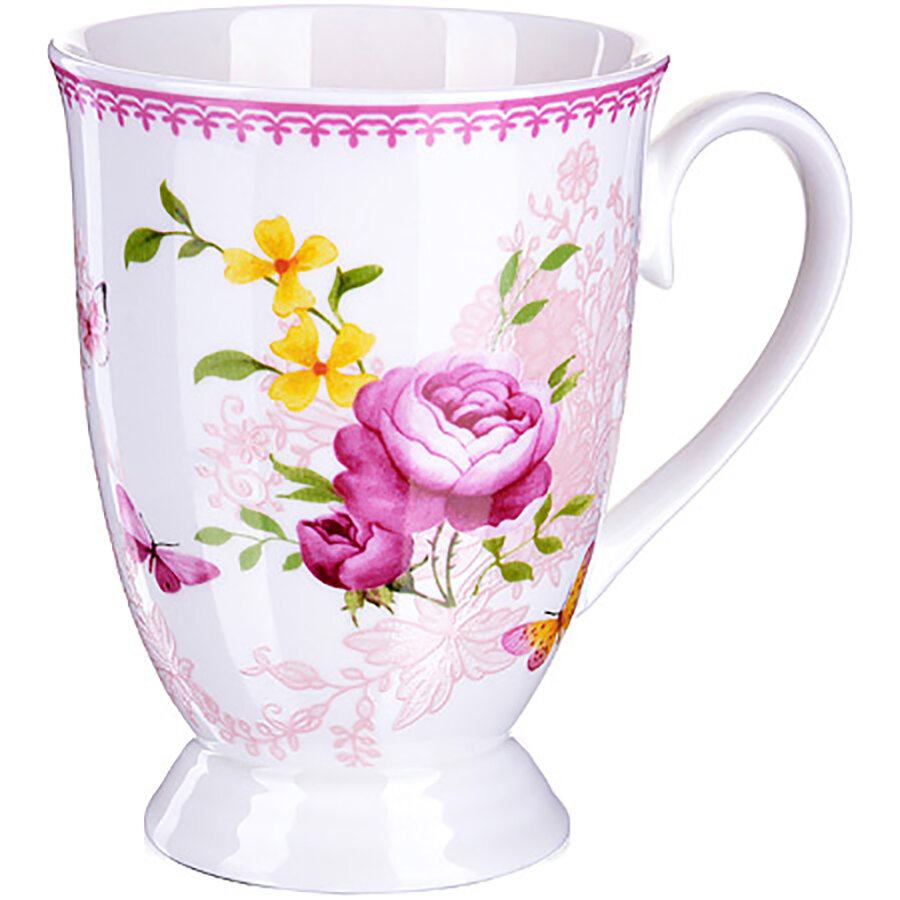 Кружки набор 6 шт Loraine, костяной фарфор, 330 мл