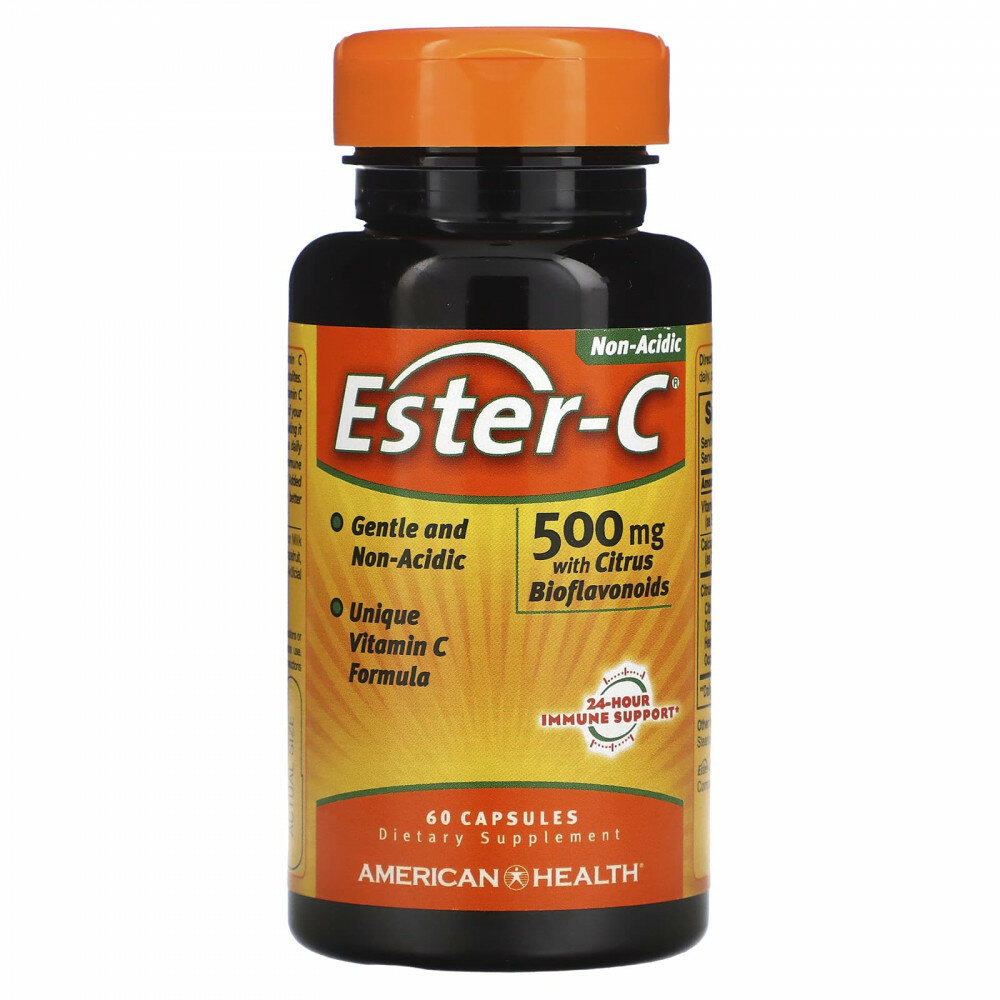 American Health, Ester-C® с цитрусовыми биофлавоноидами, 60 капсул