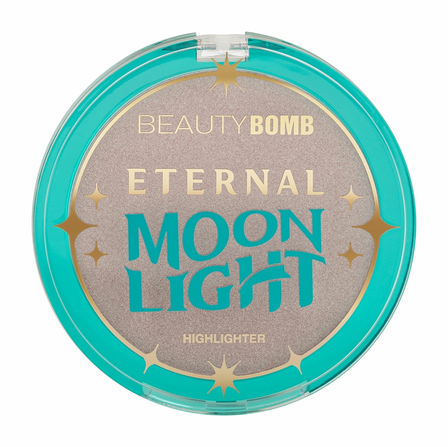 BEAUTY BOMB Хайлайтер Eternal Moon Light, 6г, 01 Холодный дуохомный пудровая роза с лимонно-бирюзовым отблеском